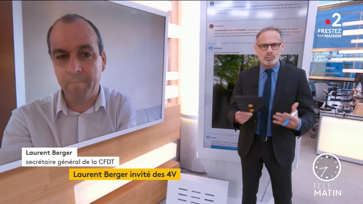 Sur France Info, Gilles Bornstein s’assure que Laurent Berger n’est pas ...